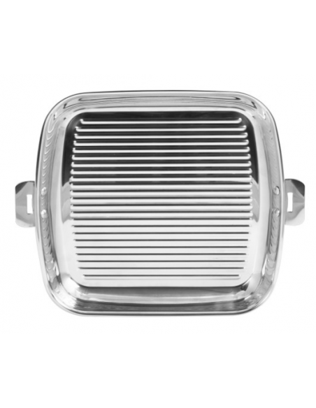 GRIL INOX carré multiply 30cm casteline cristel - Bellynck et Fils